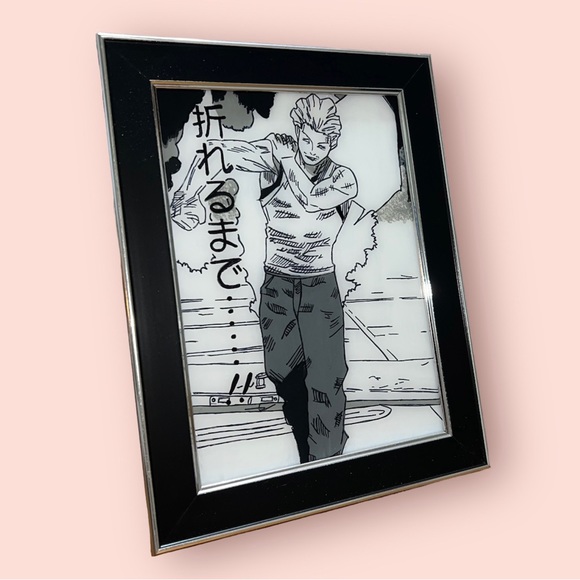 Art | Jujutsu Kaisen Kinji Hakari Manga Panel Glass Painting | Poshmark
